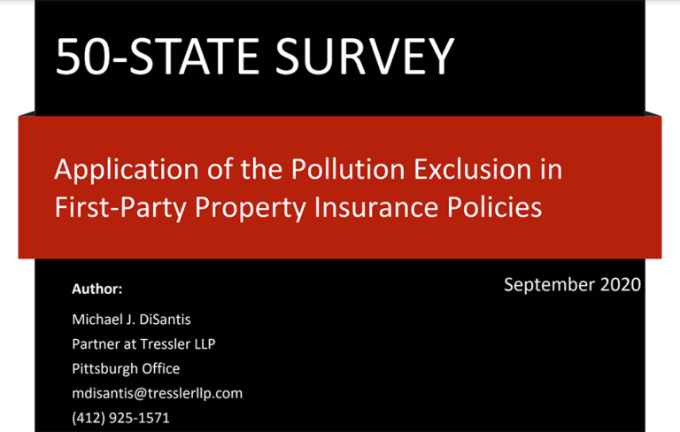 New 50-State Survey: Application of Pollution Exclusion in First-Party ...